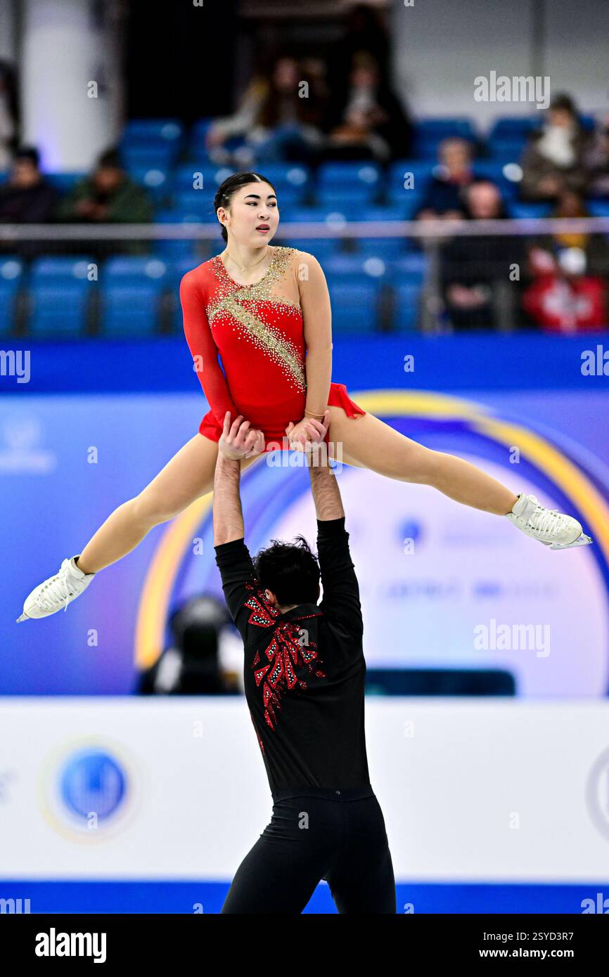 Megan YUDIN & Patrizio Romano ROSSI LOPEZ (ESP), during Junior Pairs ...