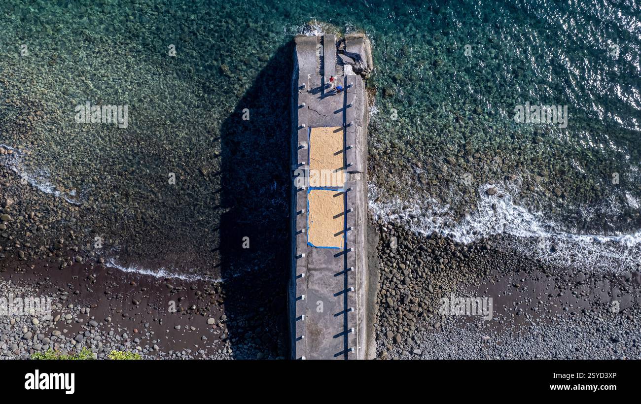 Aerial View of an Unfinished Small Pier Under Construction Stock Photo ...