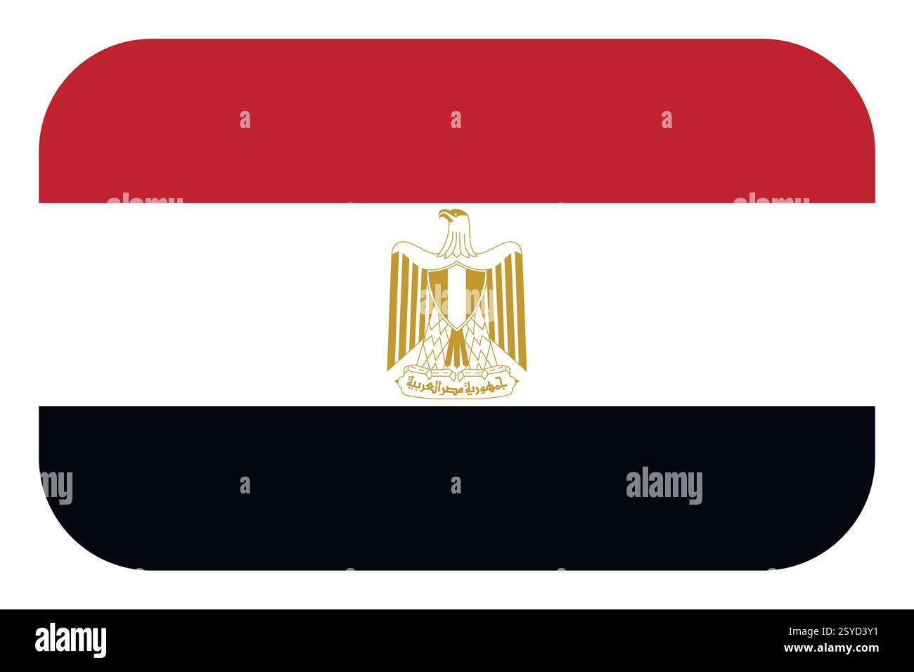 Flag of Egypt. Egyptian national symbol in official colors. Template ...