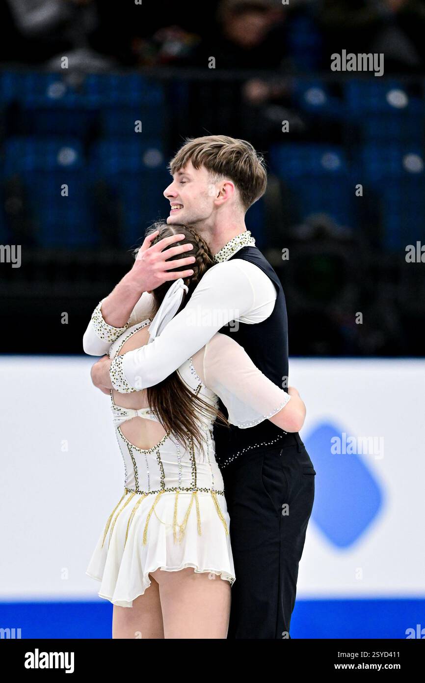 Zarah WOOD & Alex LAPSKY (GBR), during Junior Pairs Short Program, at ...