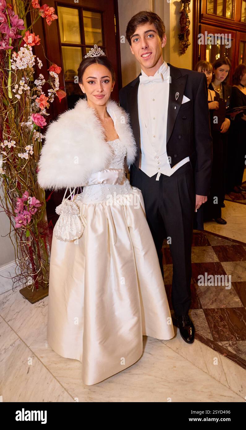 Guests before the opera ball at Hotel Sacher in Vienna, Austria, on 27 February 2025. Brian ...