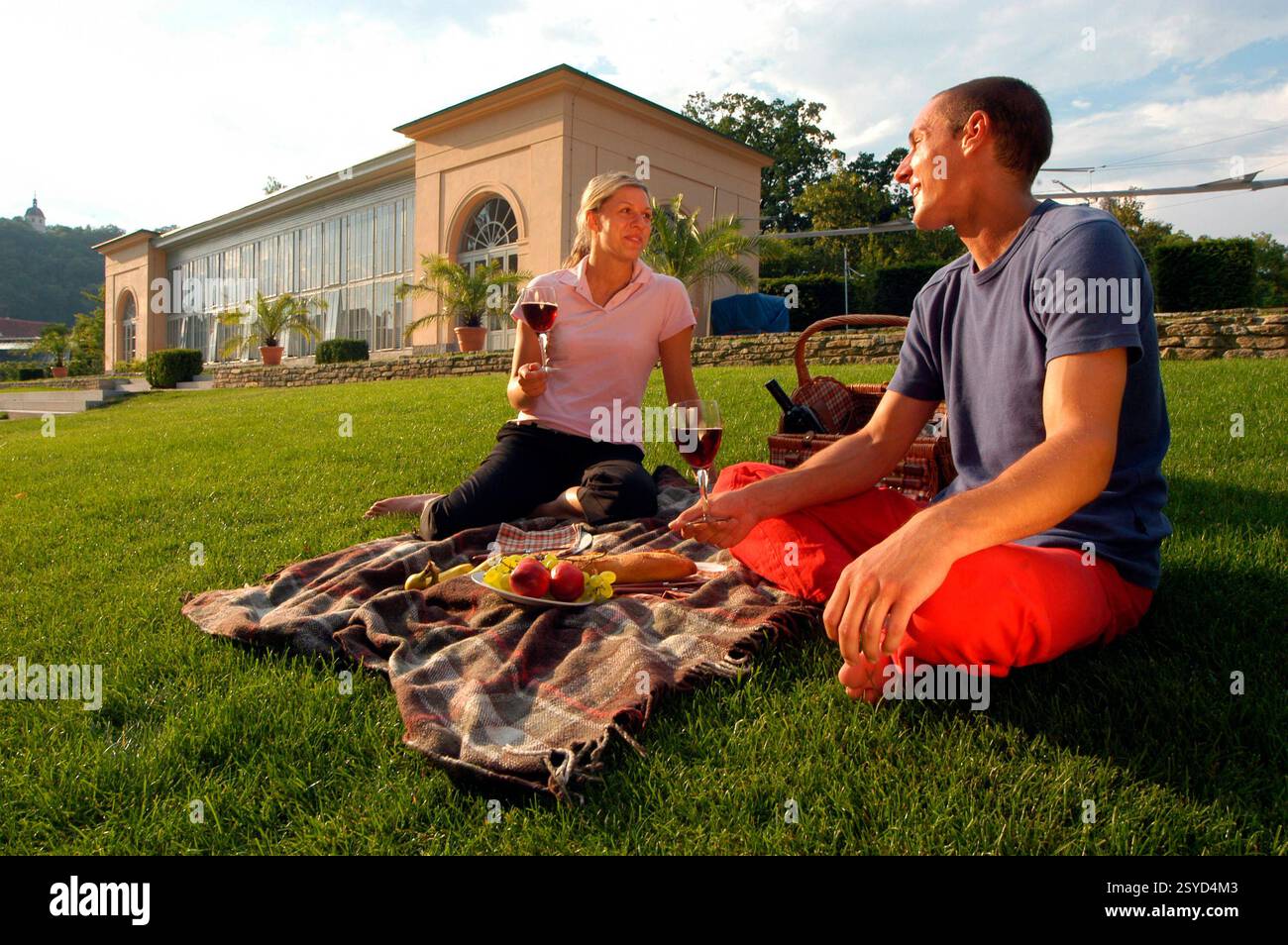 an outdoor picnic in summer, eating food in the sun an outdoor picnic ...