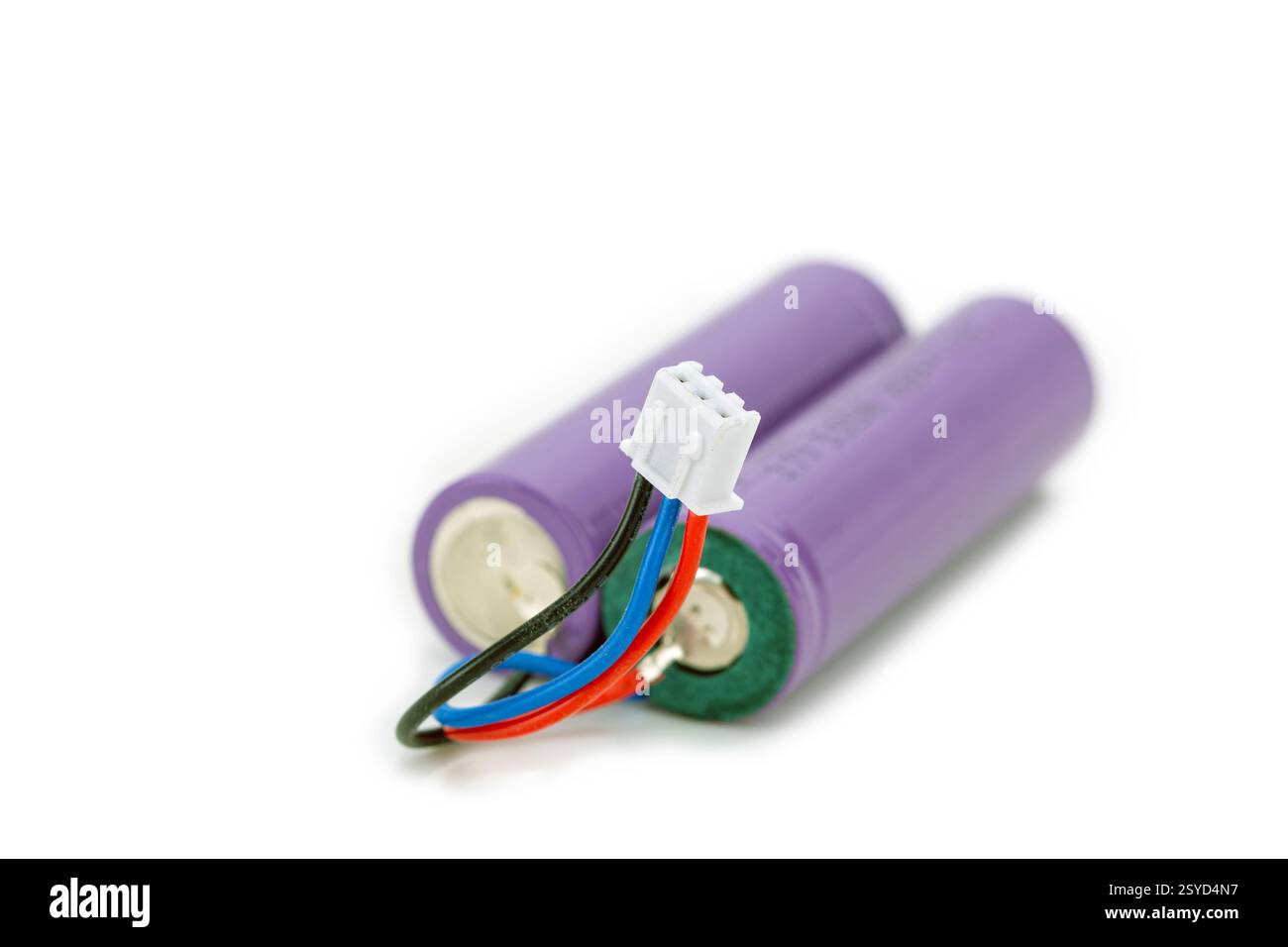 Energy Source: Close-up shot of two cylindrical rechargeable batteries ...