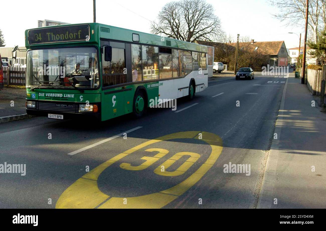 30 kilometers per hour speed limit sign on the street 30 kilometers per ...