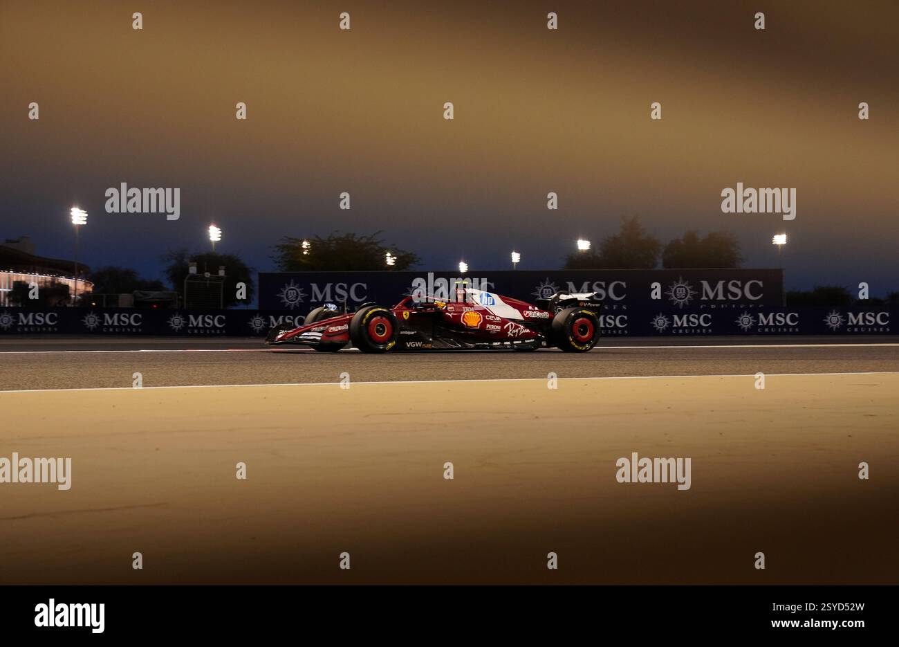 Ferrari driver Lewis Hamilton during day three of pre-season testing at ...