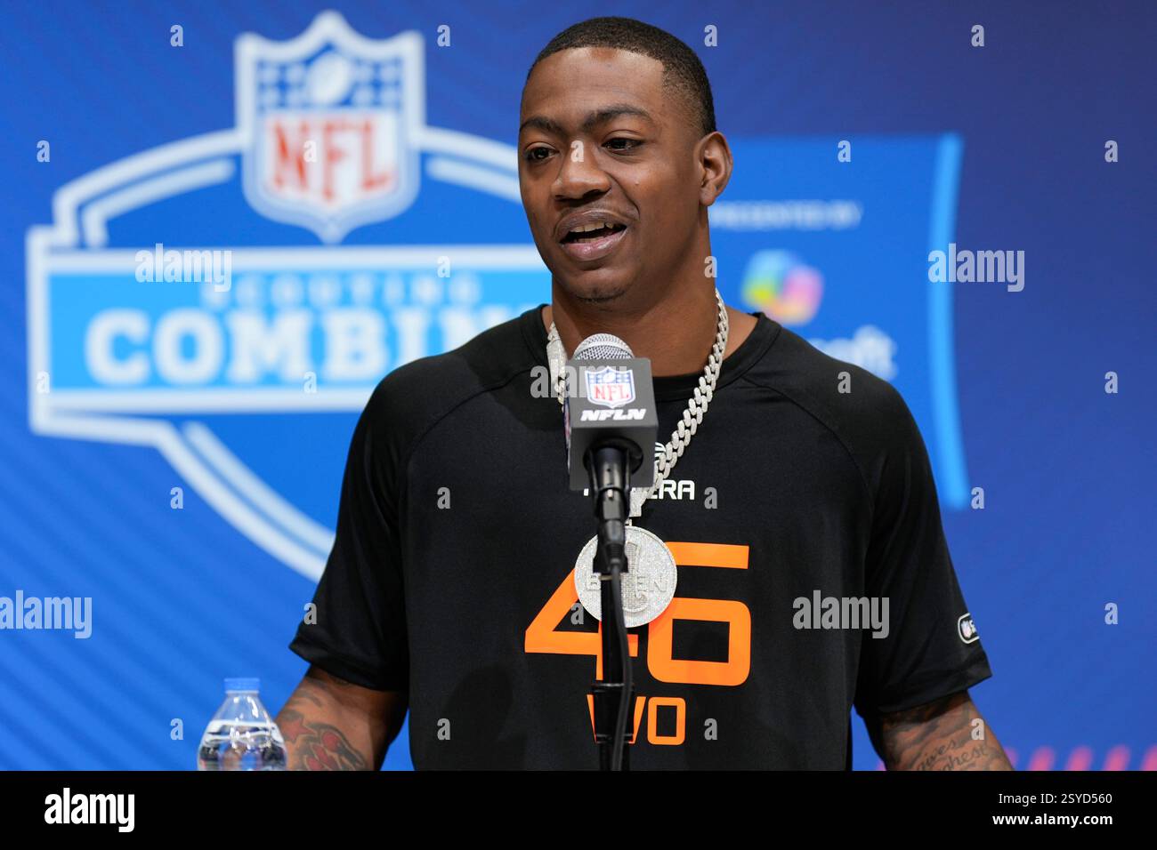 Colorado wide receiver LaJohntay Wester speaks during a press ...