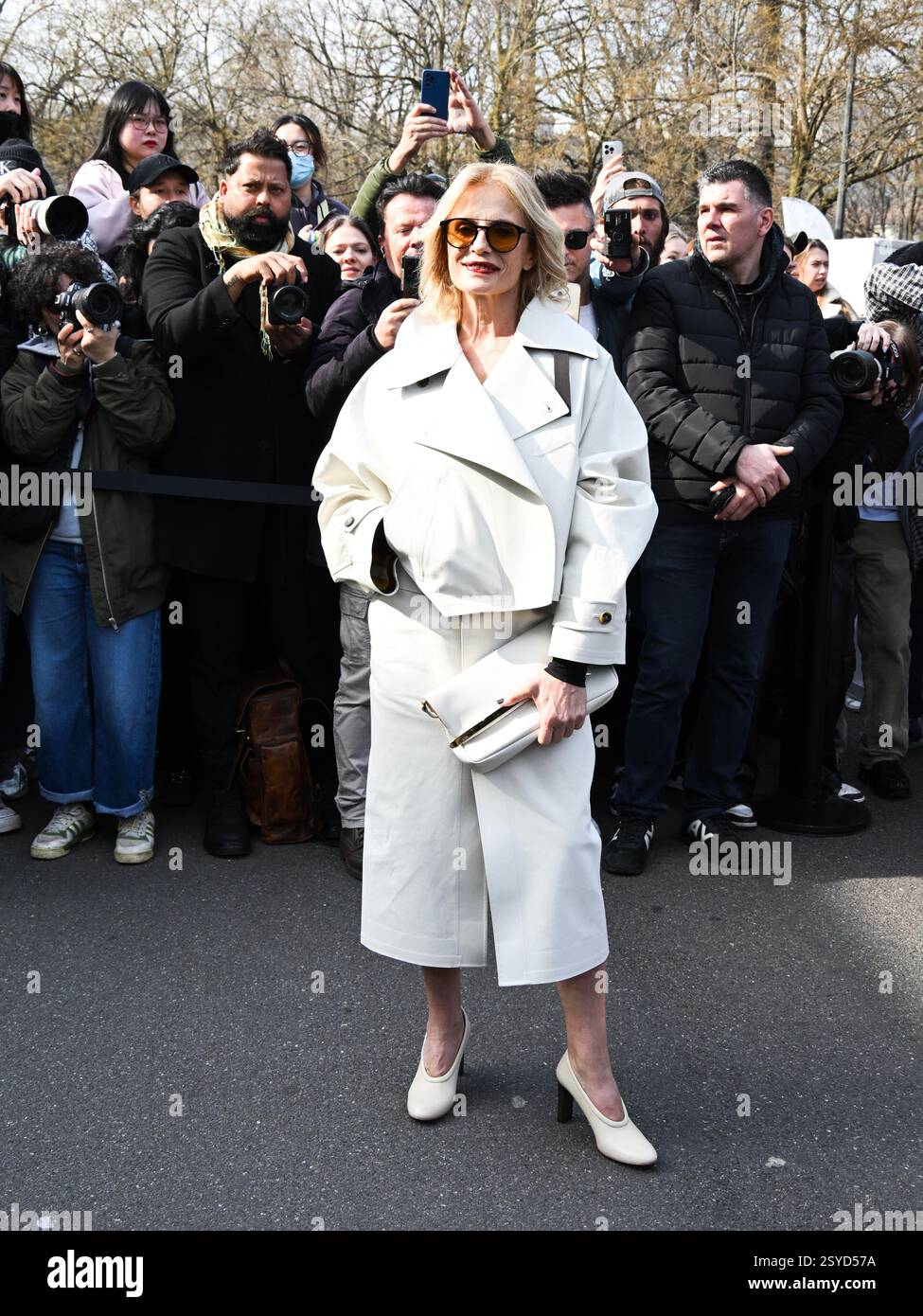 Milan, . 28th Feb, 2025. Tod's Fashion Show - Arrivals. Pictured ...