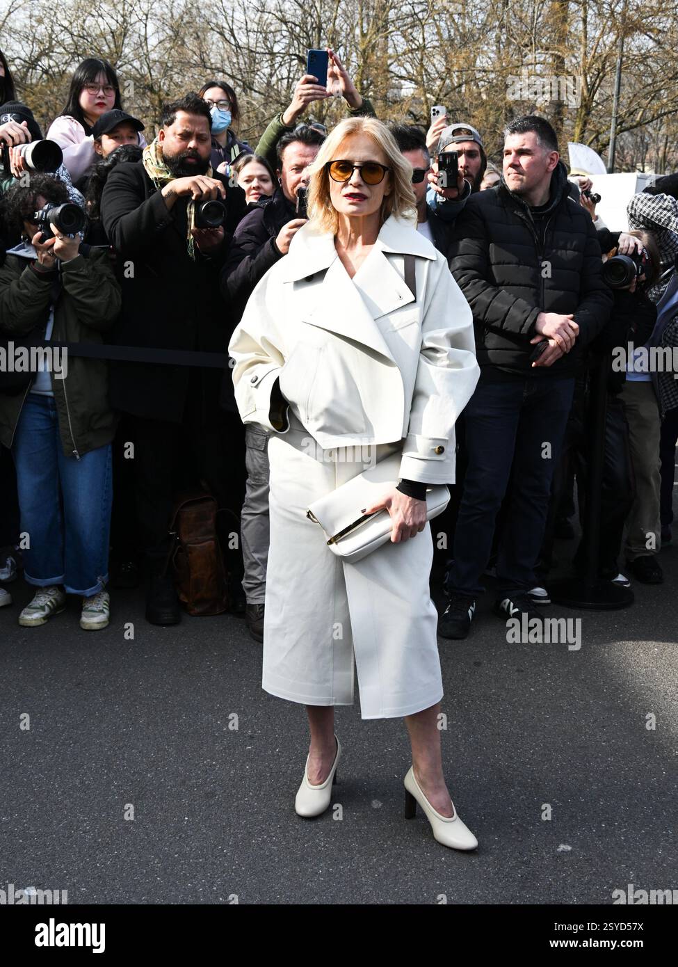 Milan, . 28th Feb, 2025. Tod's Fashion Show - Arrivals. Pictured ...