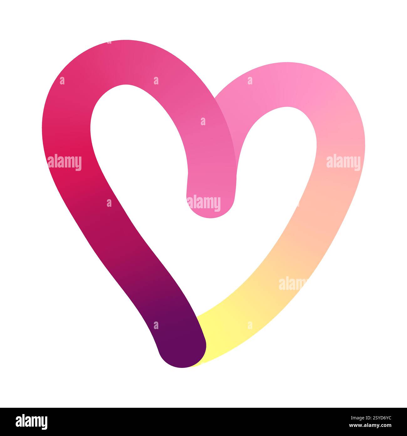 Heart shapes intertwined Cut Out Stock Images & Pictures - Alamy