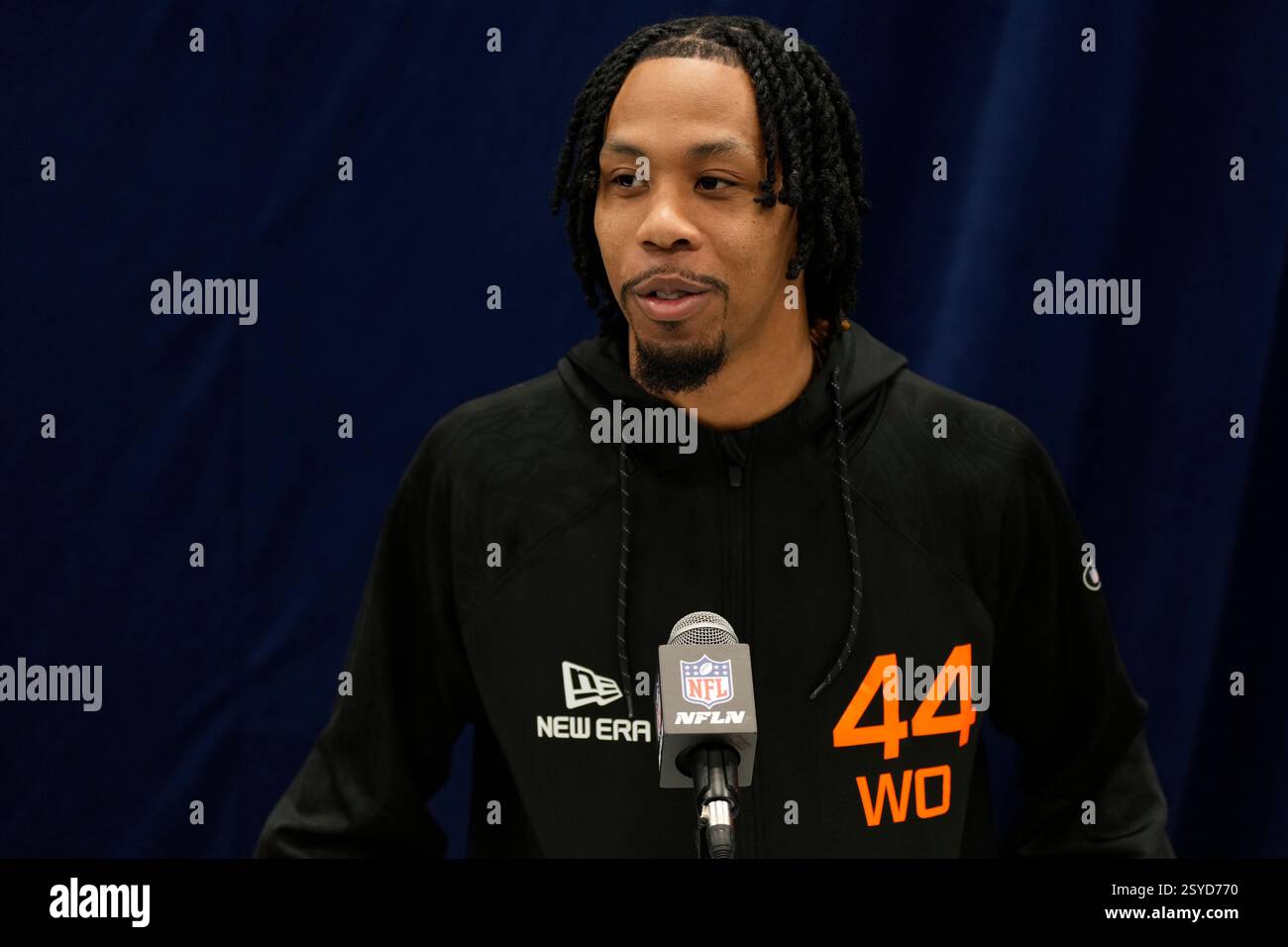 Missouri wide receiver Theo Wease Jr. speaks during a press conference ...