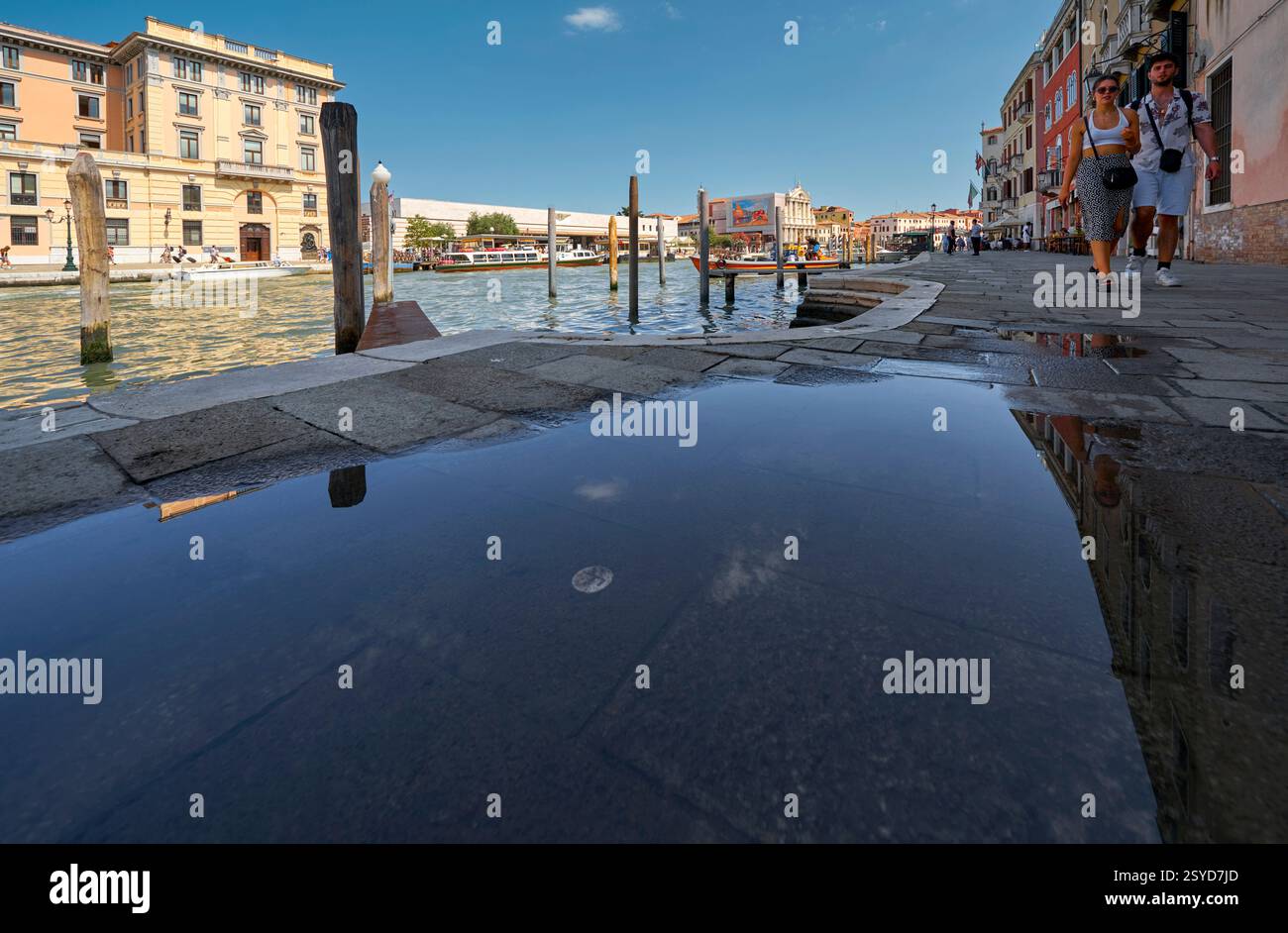 City puddle reflection. Venice, Italy Stock Photo - Alamy