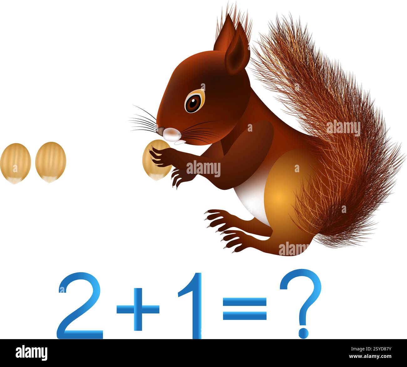 Educational games for children, mathematical addition, example with ...