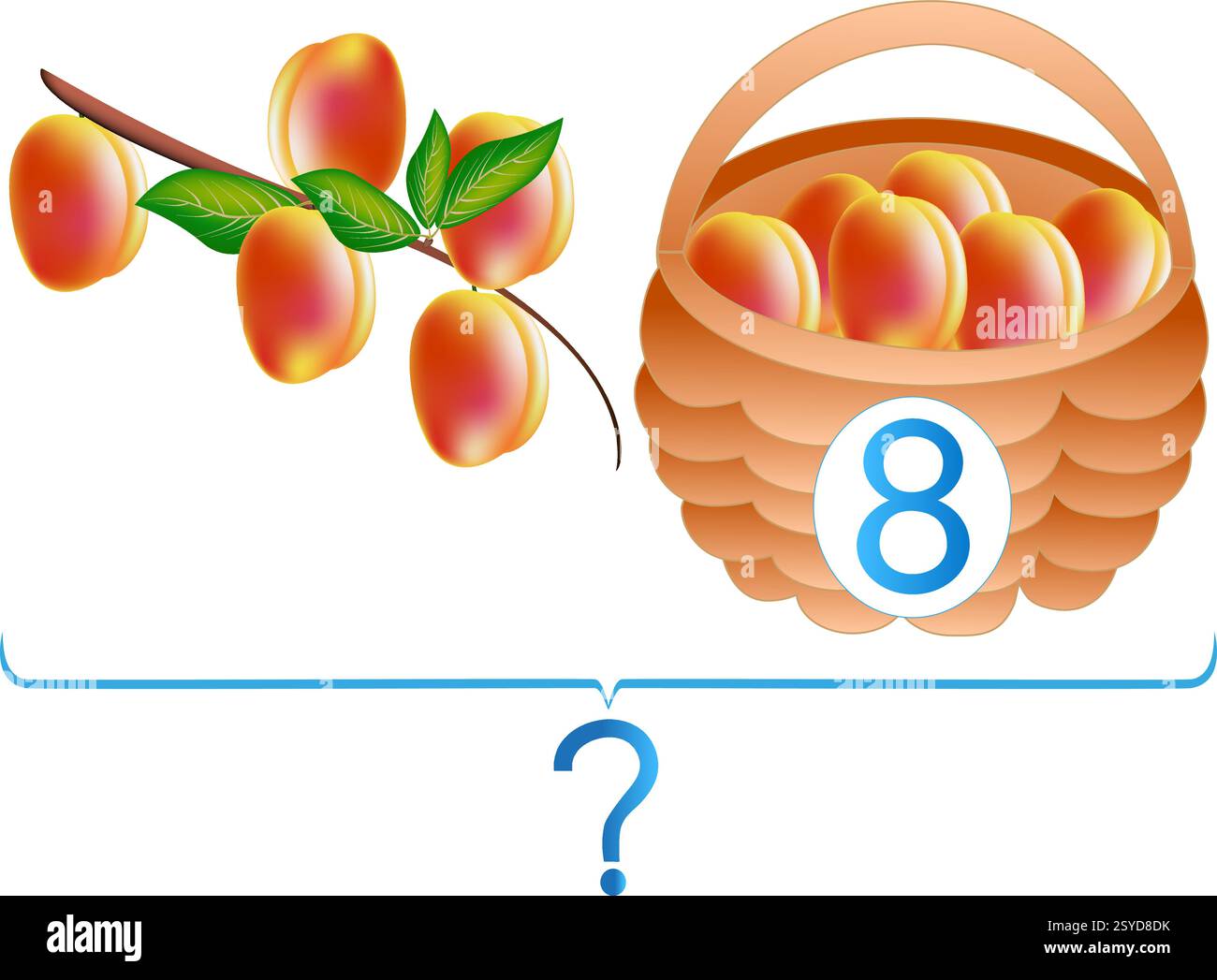Educational games for children, mathematical addition, example with ...