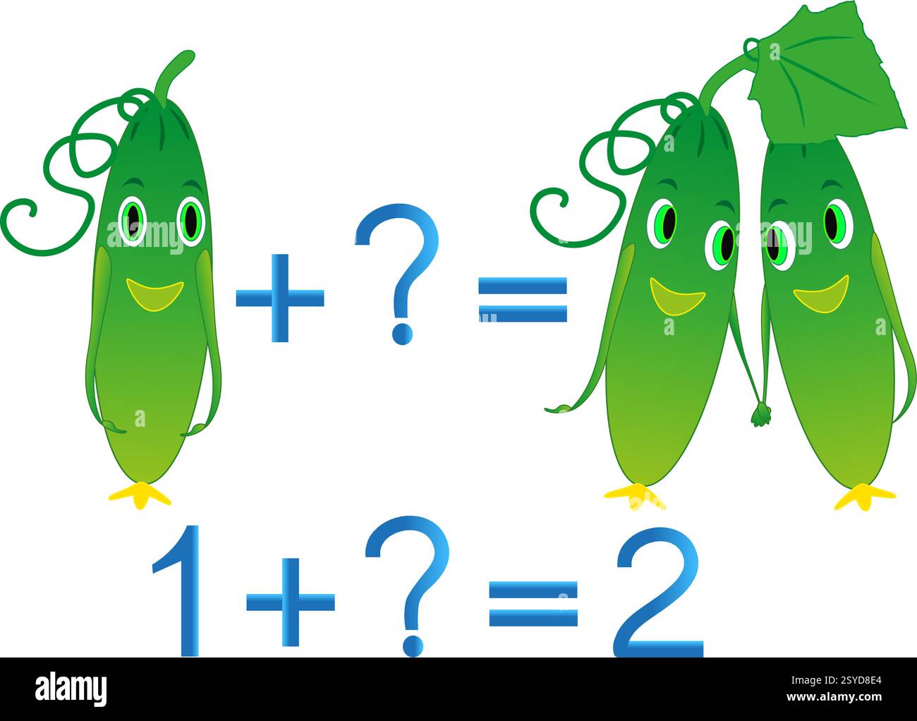 Educational games for children, mathematical addition, example with ...