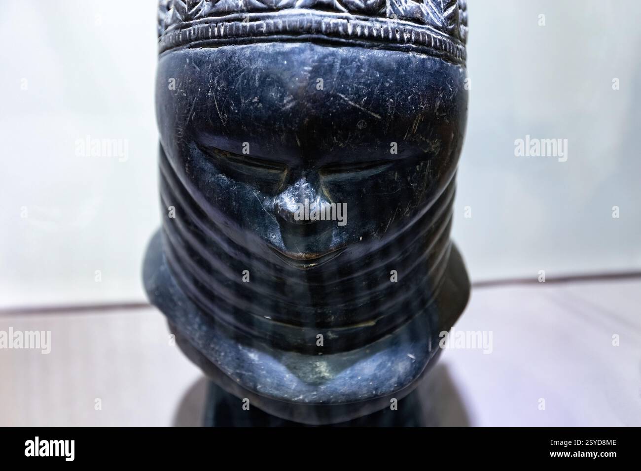 Old African wooden mask used for tribal dance and rituals in african ...