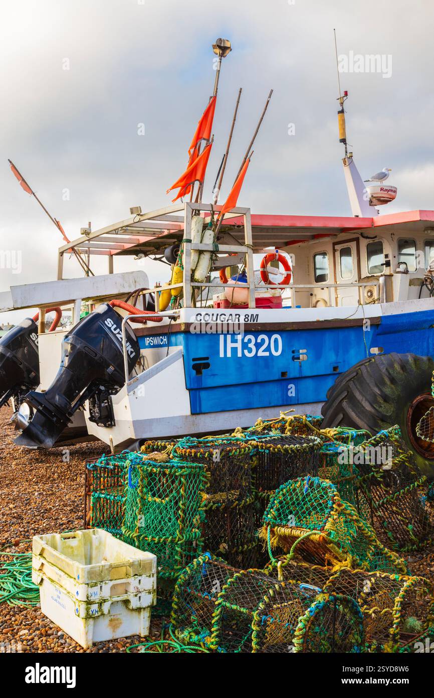 Fishing Boat and Related Paraphernalia on Beach at Aldeburgh During ...