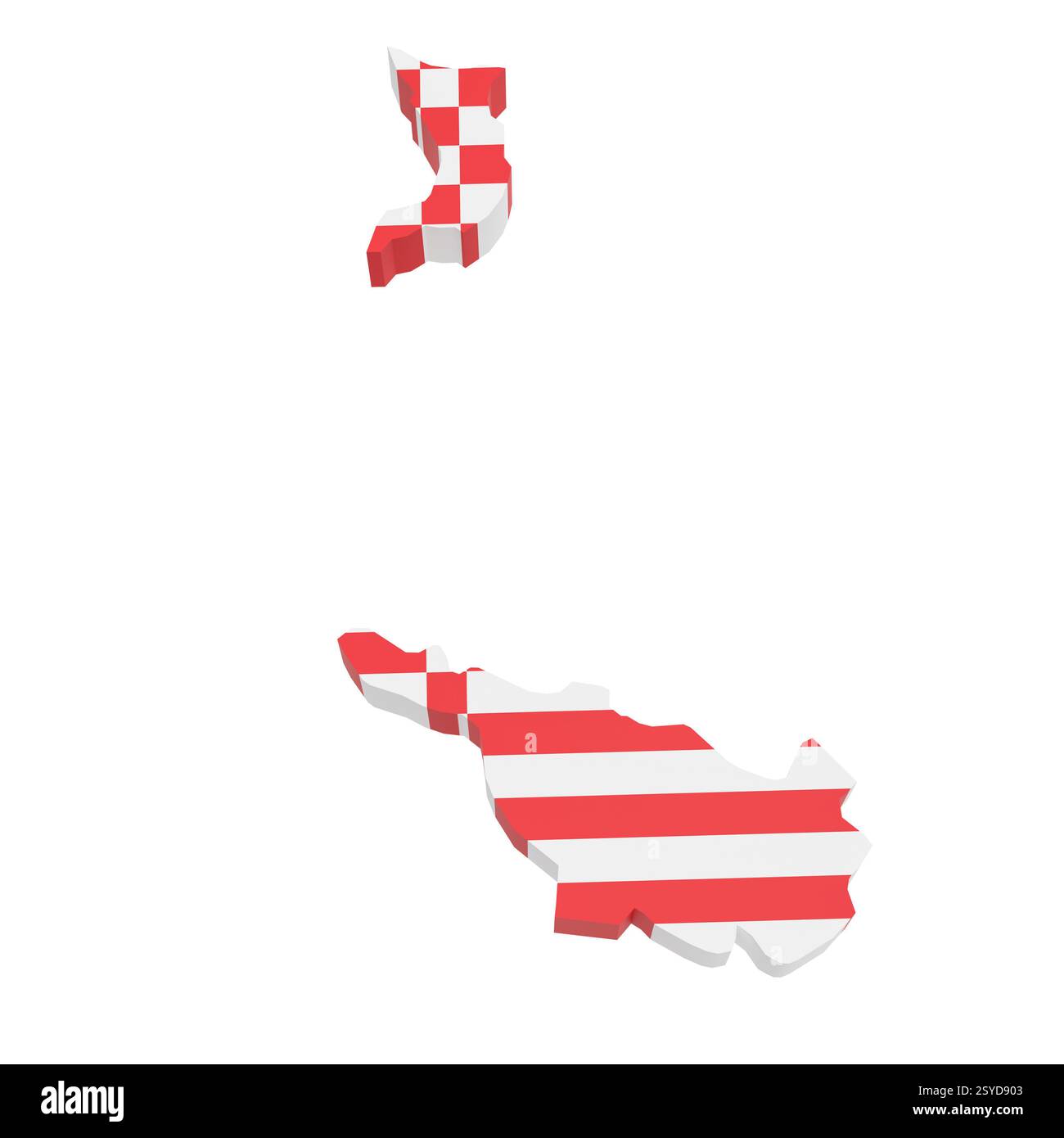 The state German Bremen highlighted and covered according to official ...