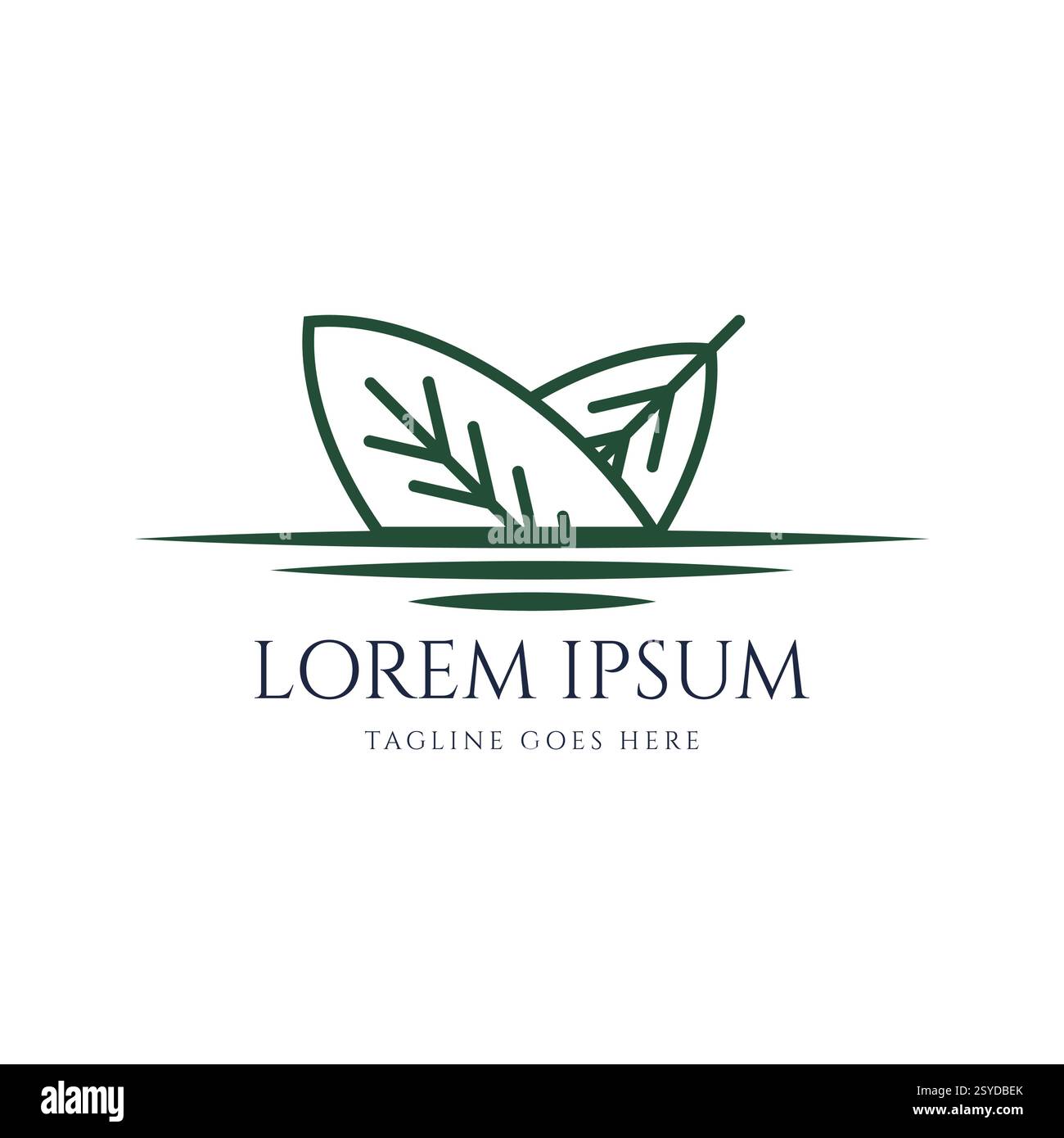 Simple Minimalist Floating Leaf Leaves Water Logo Design Vector Stock Vector Image & Art - Alamy