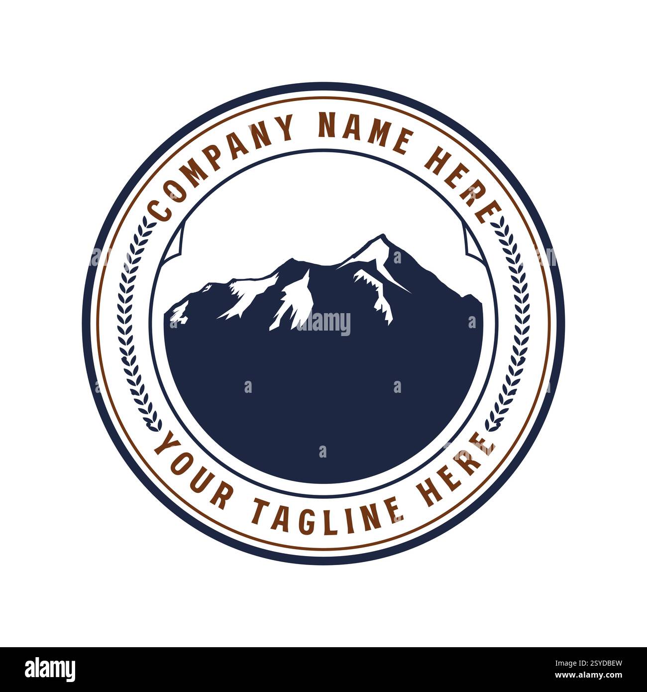 Vintage Retro Mountain Stamp Label Logo design for Adventure Outdoor ...