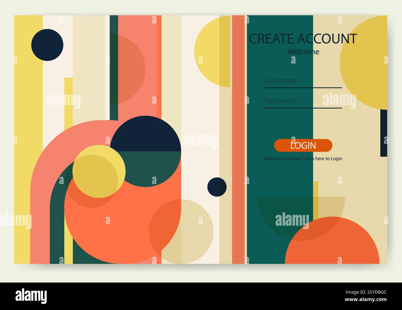 Account sign up and password page. Login ui ux design concept ...