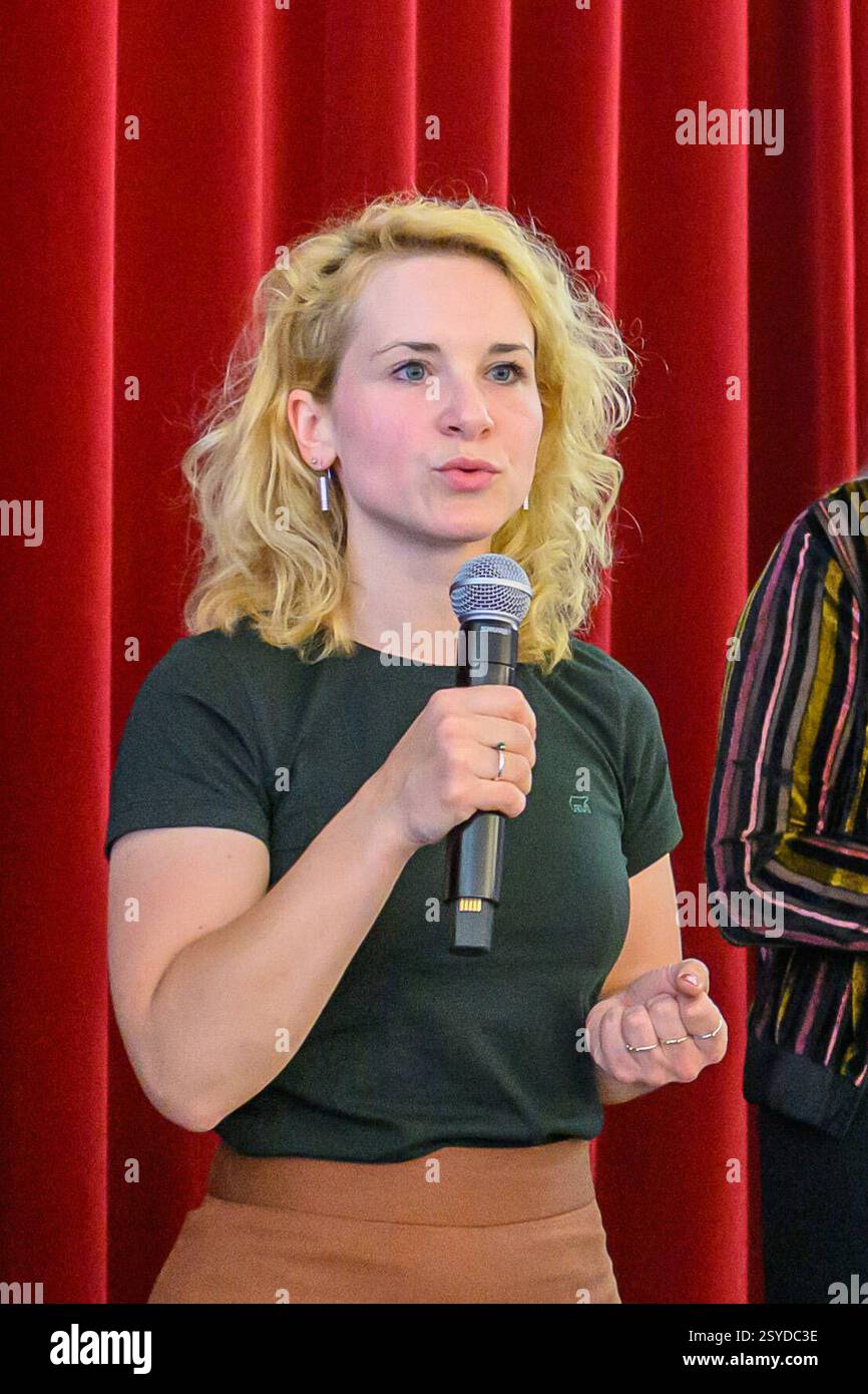 enns, austria, 21 may 2024, eva-maria holzleitner of the austrian social democratic party, spoe ...