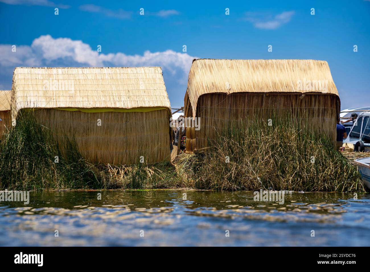 Floating Villages of the Uros People on Lake Titicaca, Peru with ...