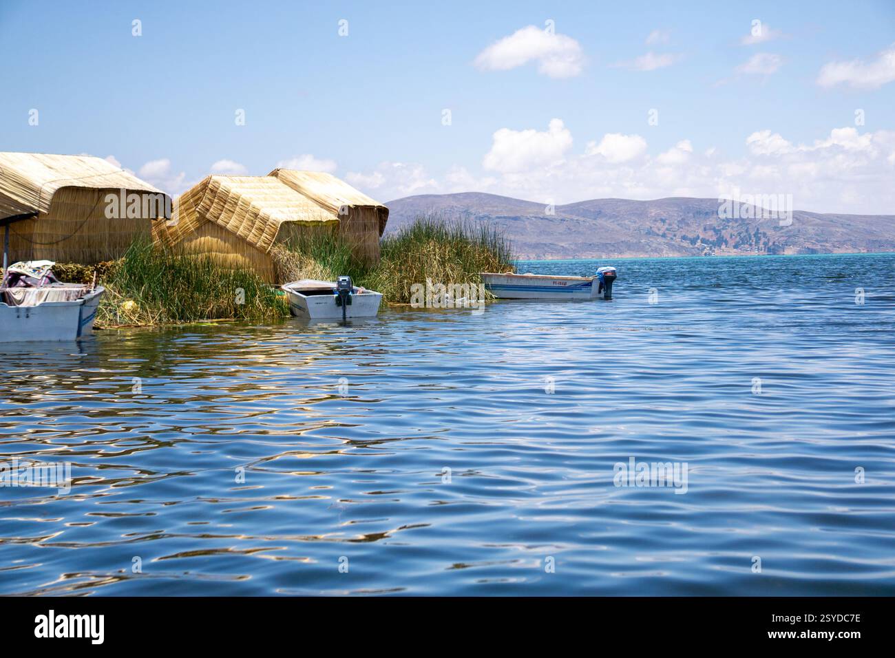 Unique Floating Islands of the Uros People on Lake Titicaca, Peru with ...