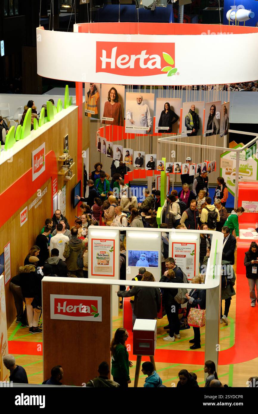 Illustration logo Herta at the International Agricultural Show at the ...