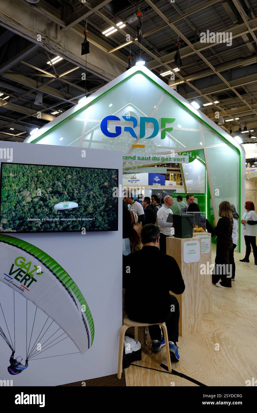 Paris, France. 28th Feb, 2025. Illustration logo GRDF at the ...