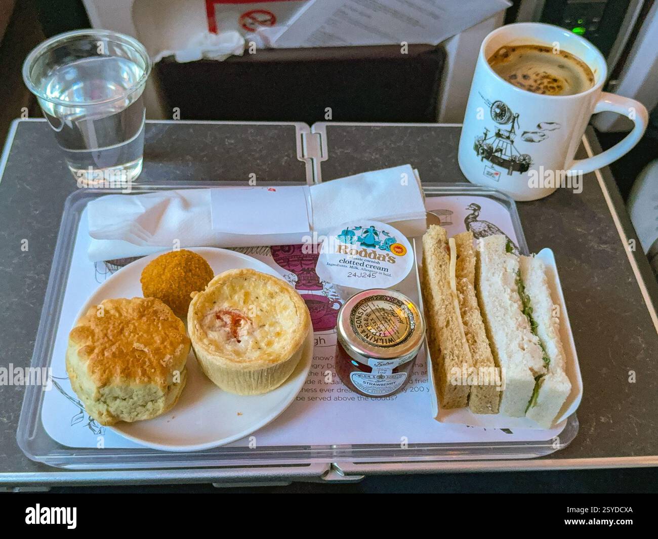 En route London to Miami - 3 January 2025: Afternoon tea in the Premium ...
