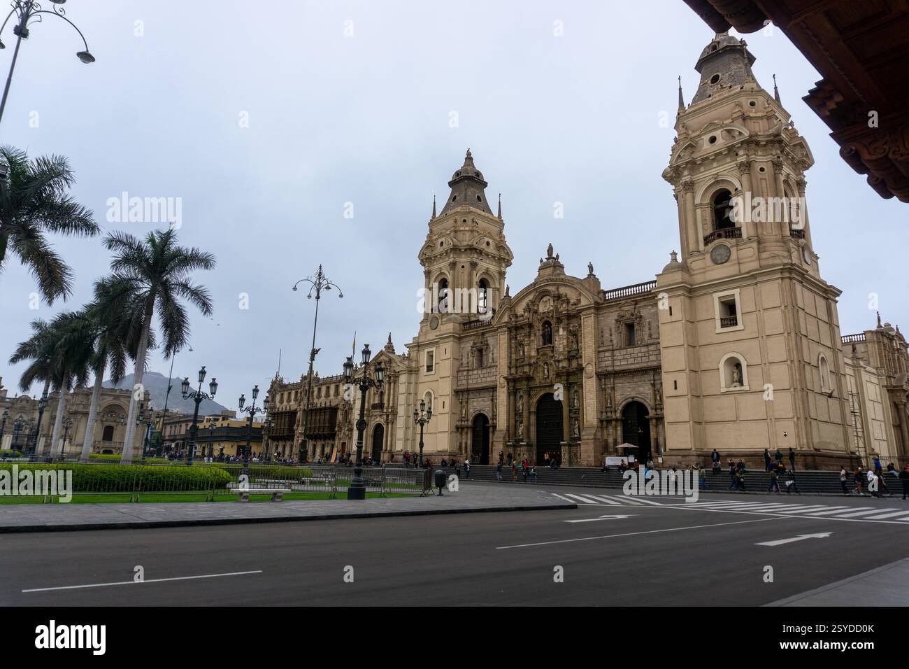 Capture the magnificent facade of Lima Cathedral highlighting its ...