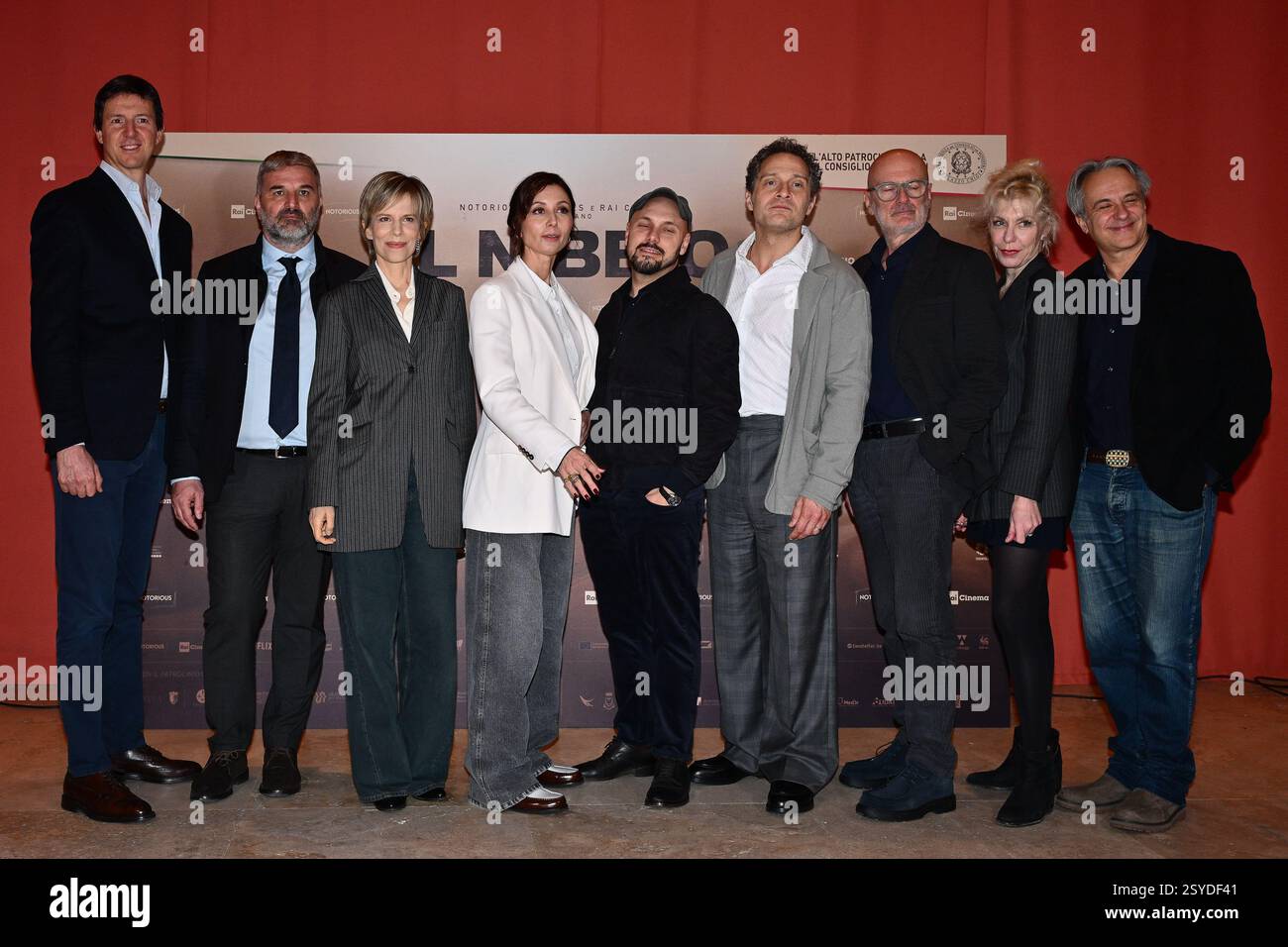 All the cast attend the photocall for the presentation of Il Nibbio ...