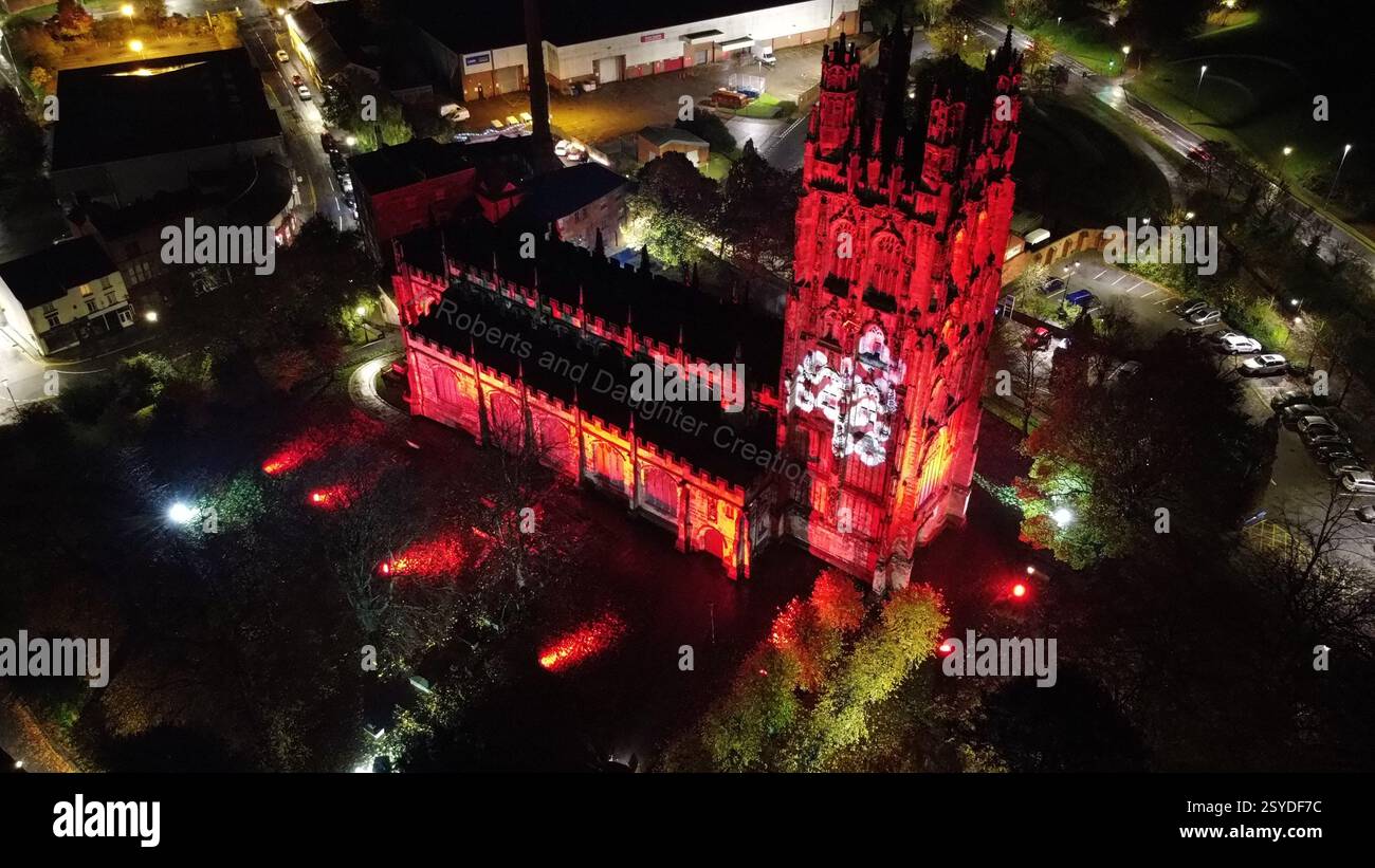 St Giles Church Wrexham, Remembrance Day with Poppies Stock Photo - Alamy