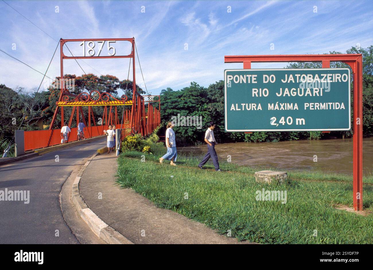 Brazil, the bridge is a historical monument at the arrival of the ...