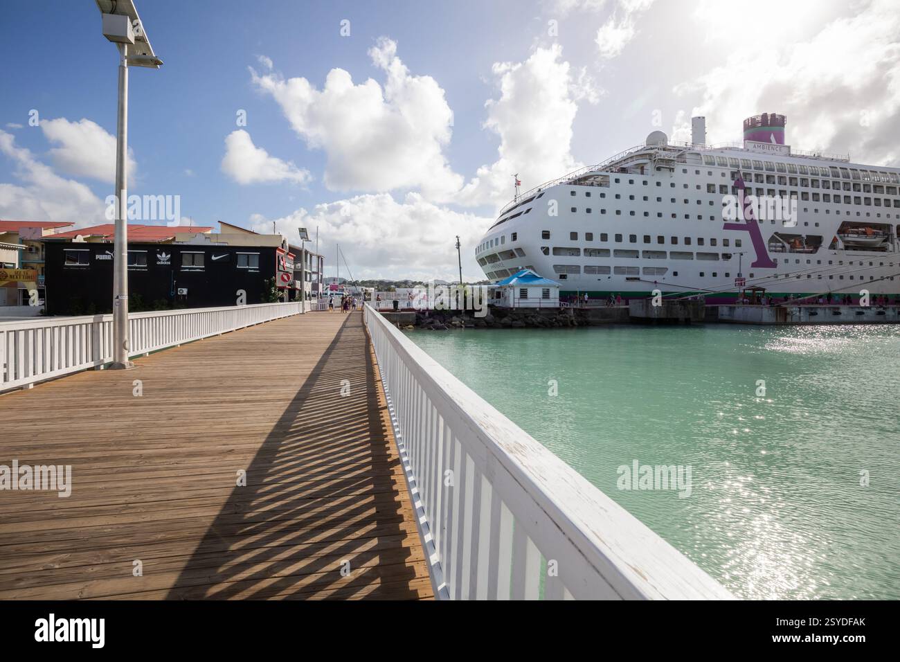 Cruise ship moored in St John's, Antigua on a sunny day Stock Photo - Alamy