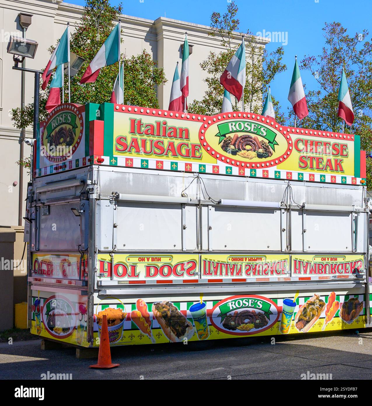 New Orleans, LA, USA - February 26, 2025: Rose's food stand parked on ...
