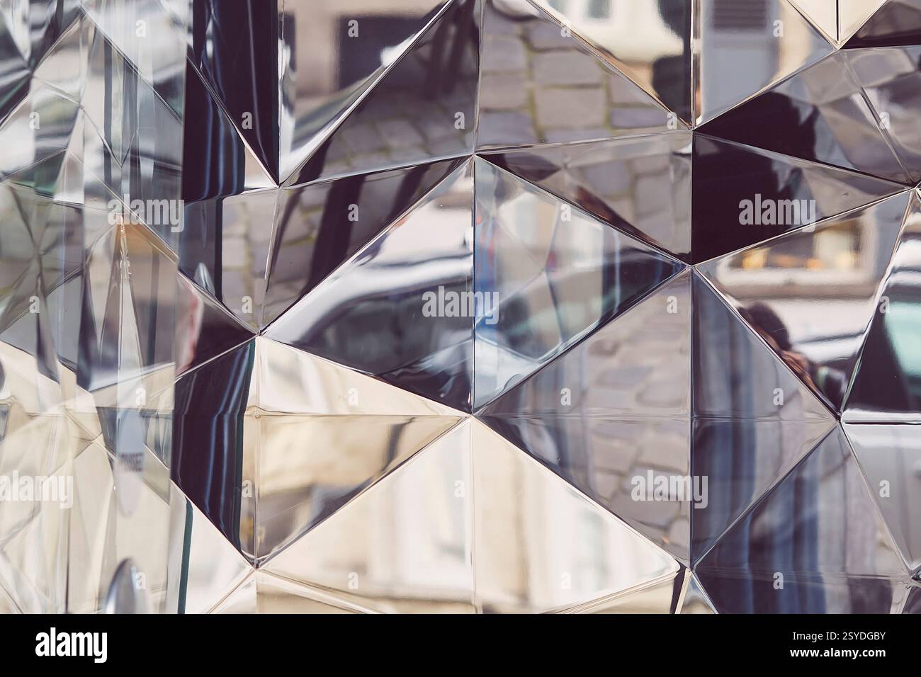 Futuristic Mirror Abstract Background with 3D Depth Stock Photo - Alamy