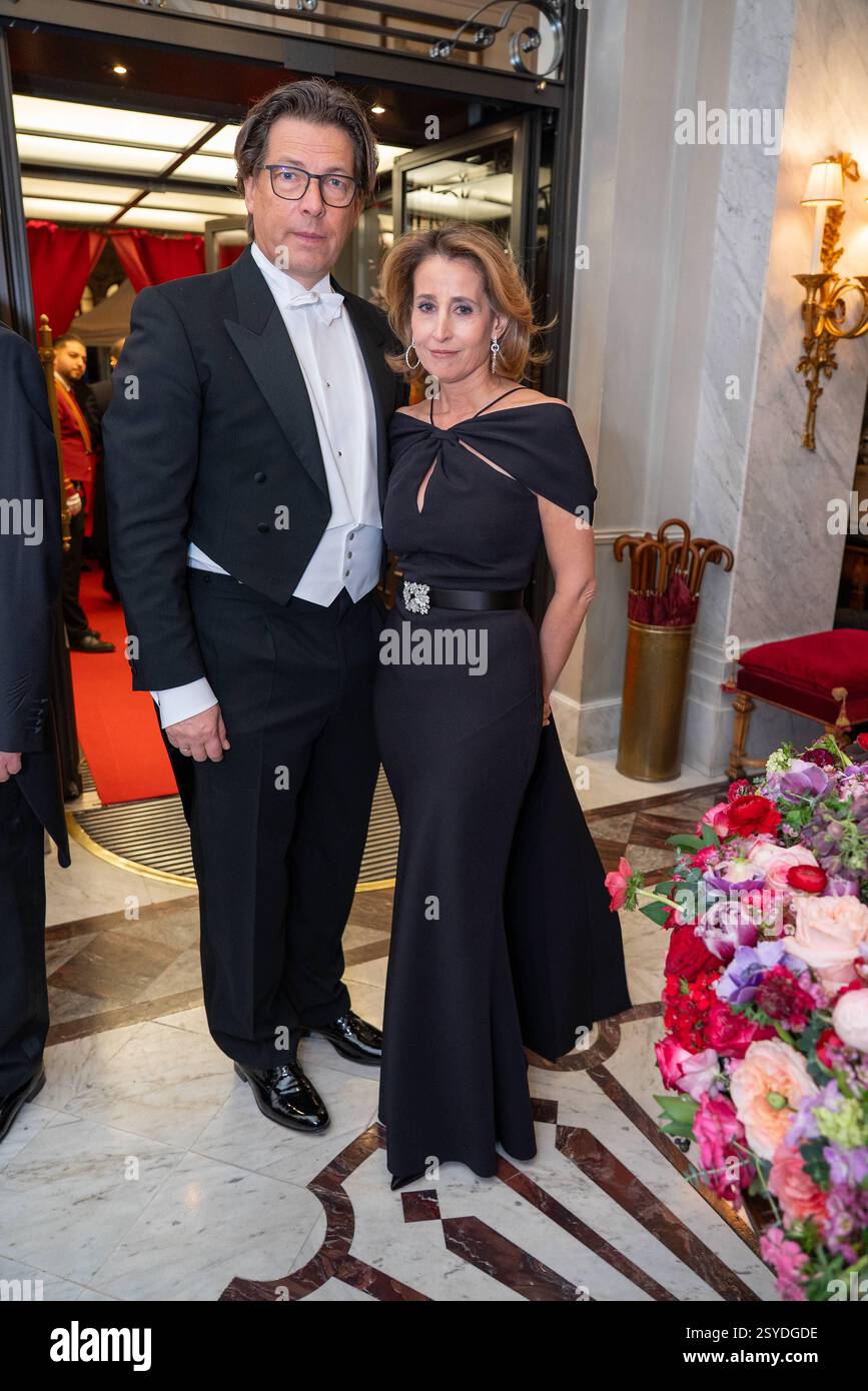 Reception at the Hotel Sacher, Vienna, Austria, before the Opera Ball ...