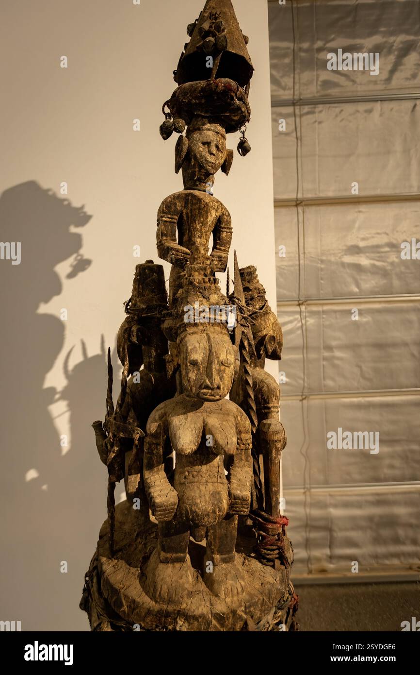 Old African wooden figurine used for tribal dance and rituals in ...