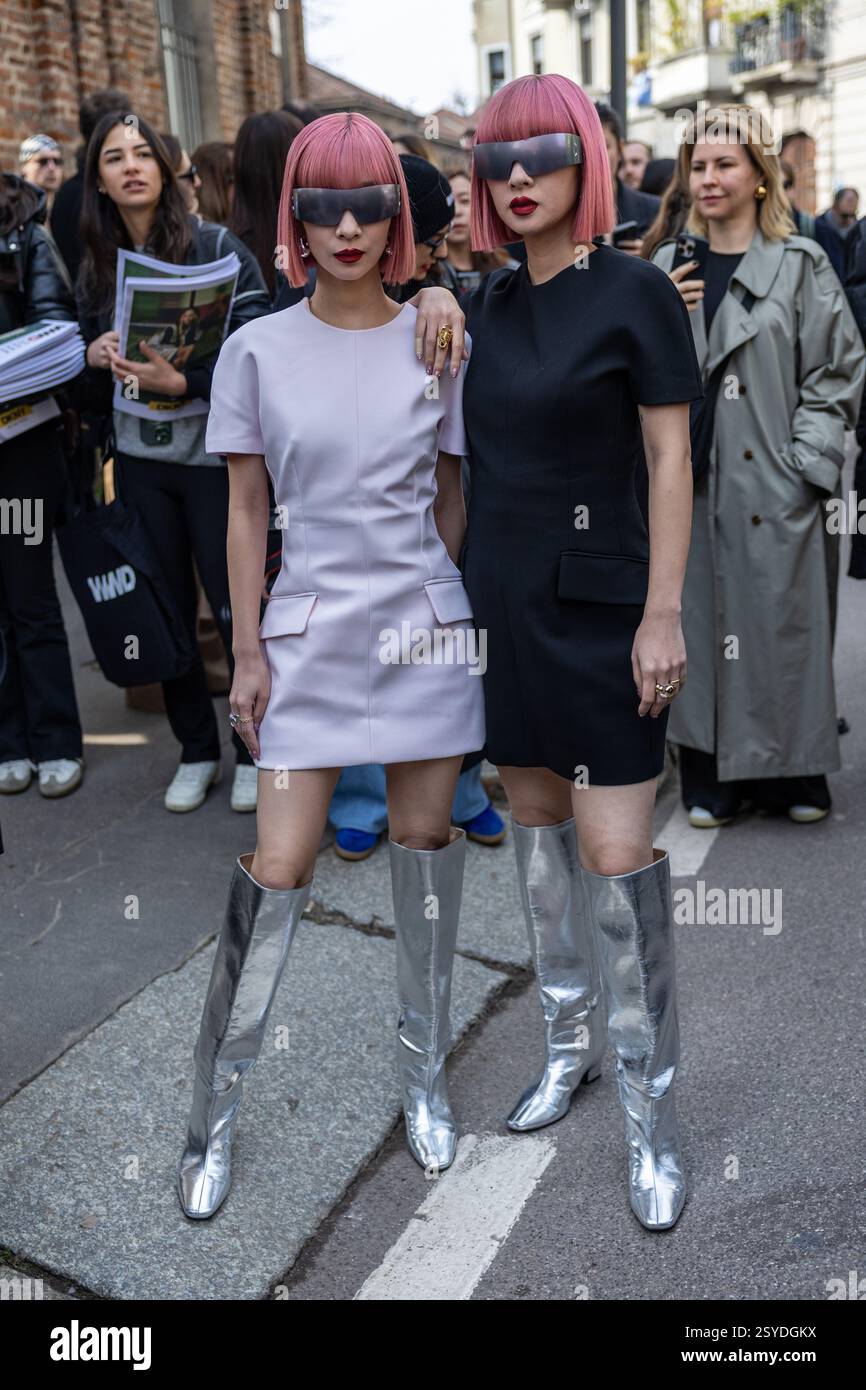 Amy and Aya at Sportmax fashion show for Milano fashion week women's ...