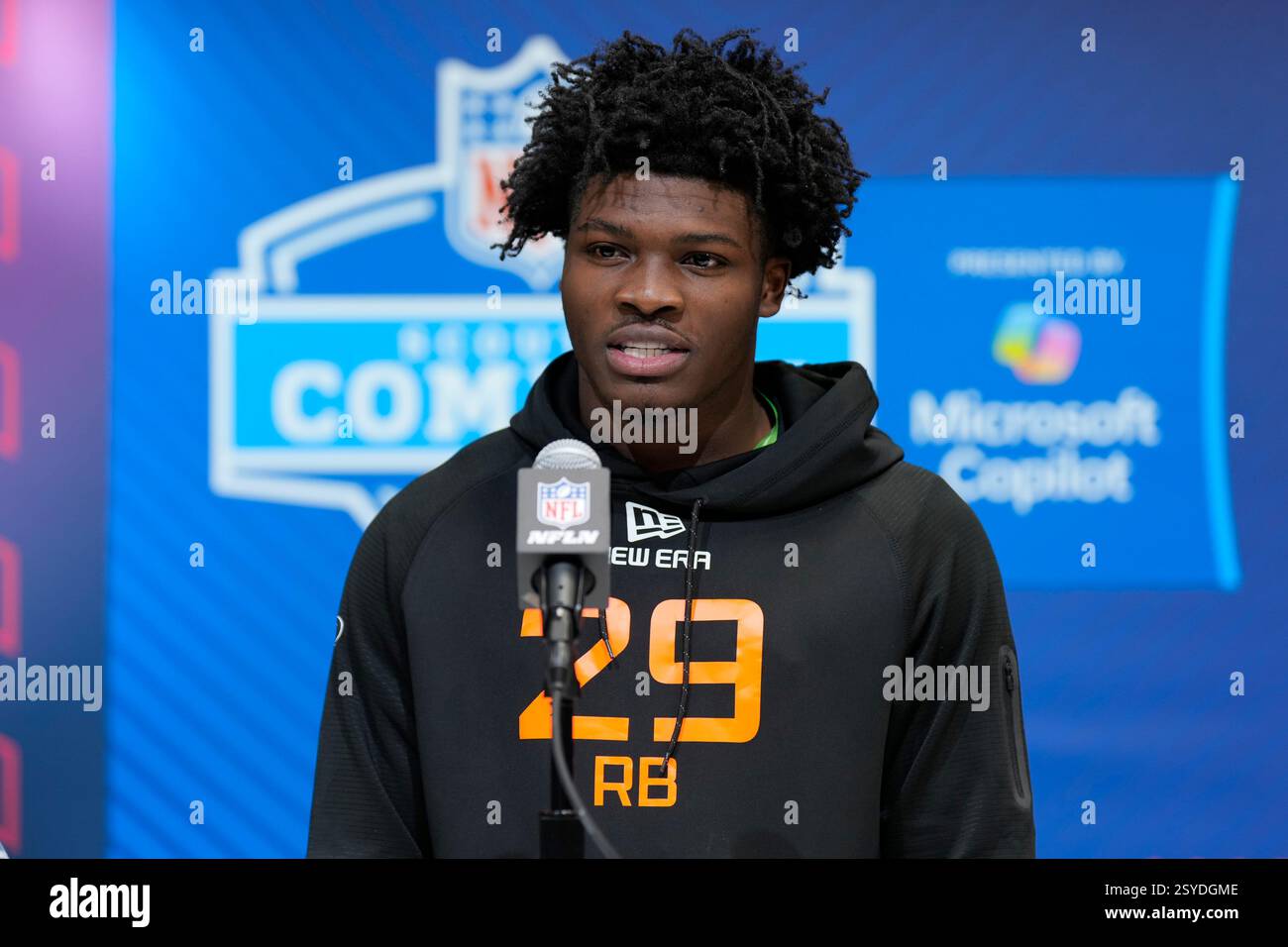 SMU running back Brashard Smith speaks during a press conference at the ...