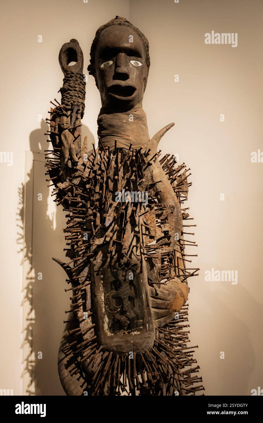 Old African wooden figurine used for tribal dance and rituals in ...