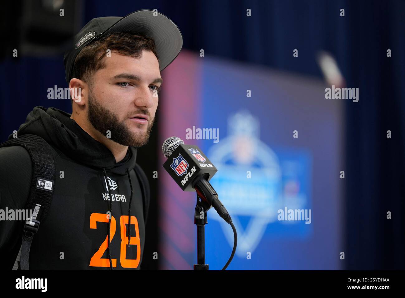 Arizona State running back Cam Skattebo speaks during a press ...