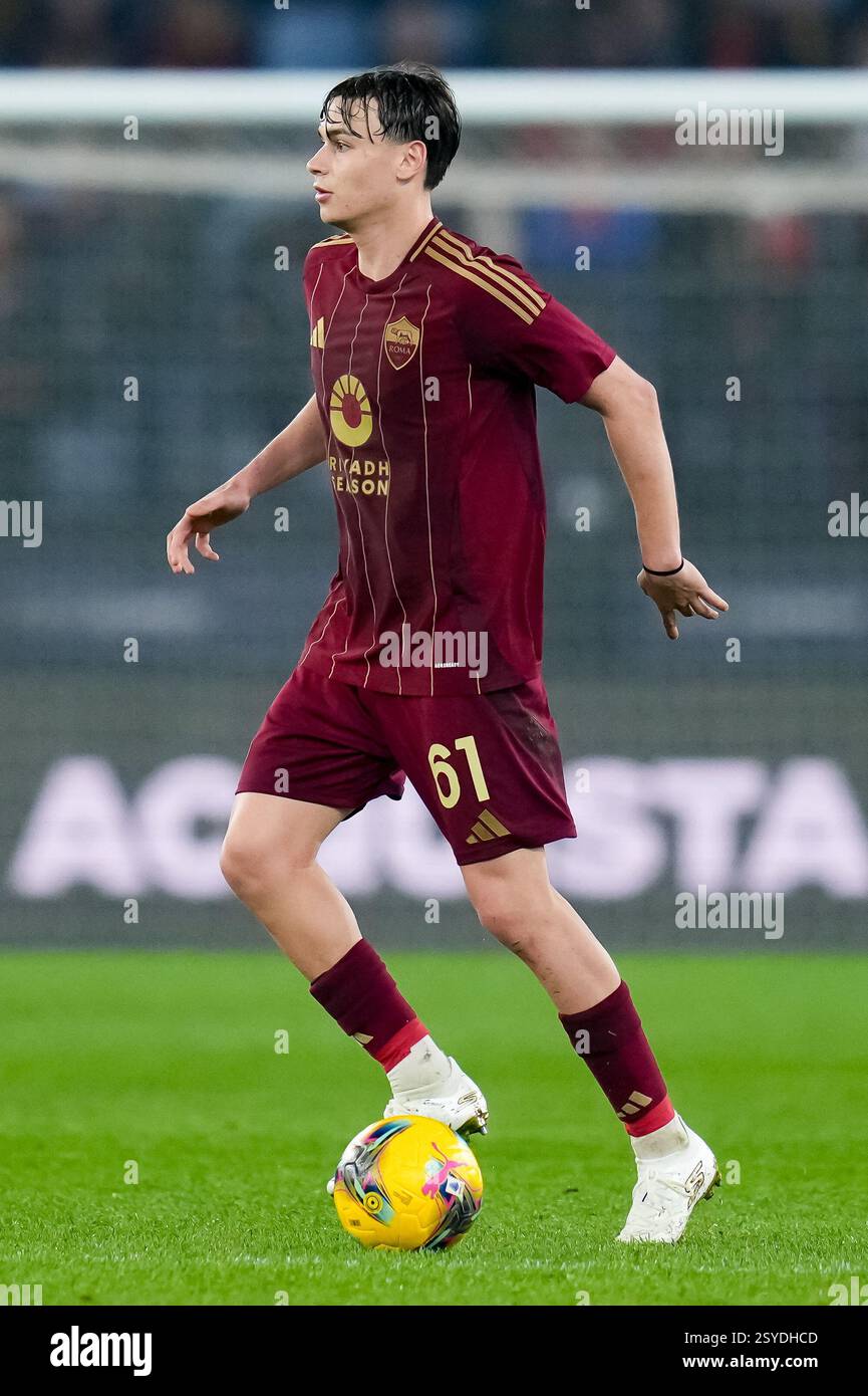 Niccolo' Pisilli of AS Roma during the Serie A Enilive match between AS ...