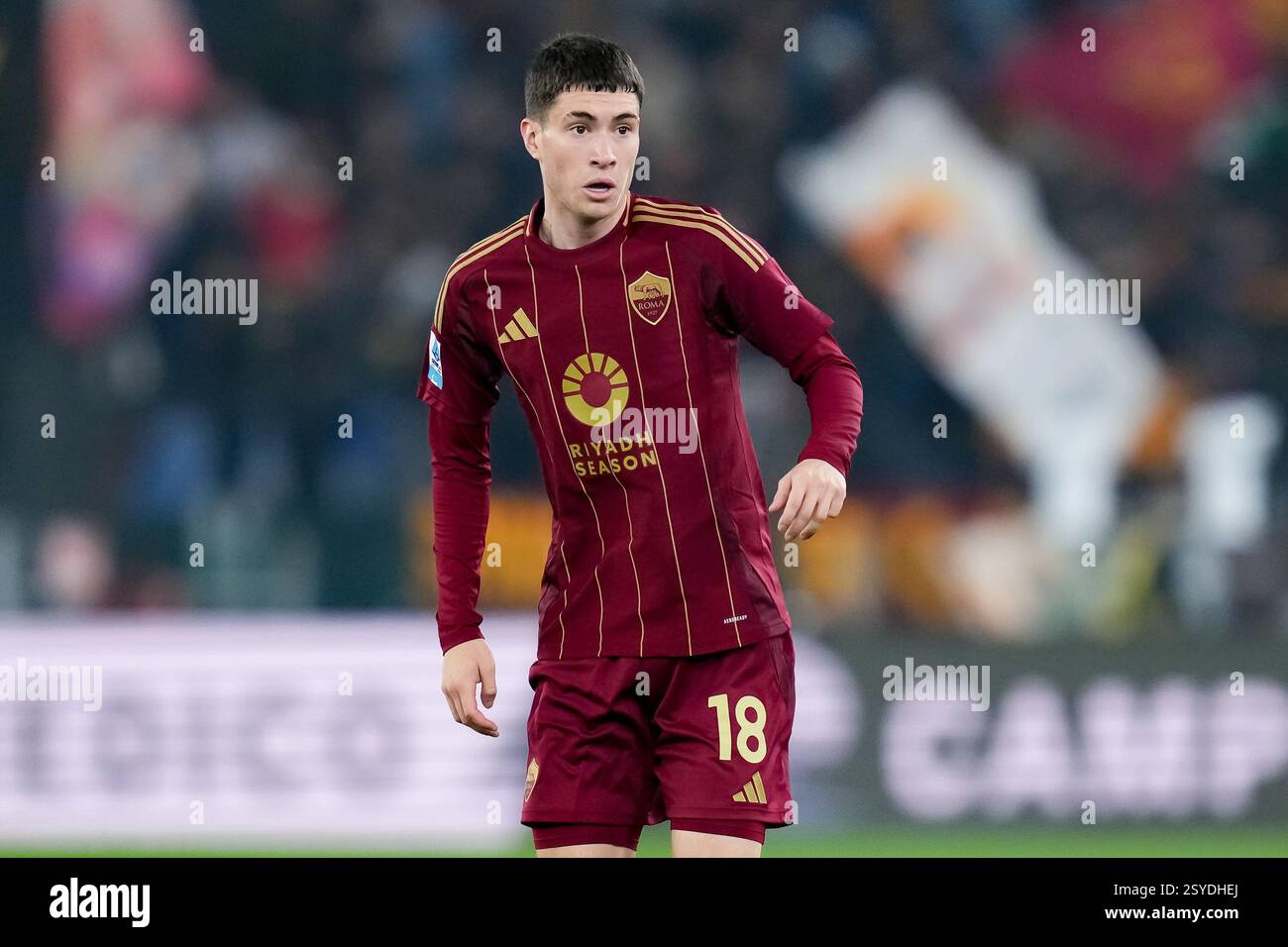 Rome, Italy. 24th Feb, 2025. Matias Soule' of AS Roma looks on during ...