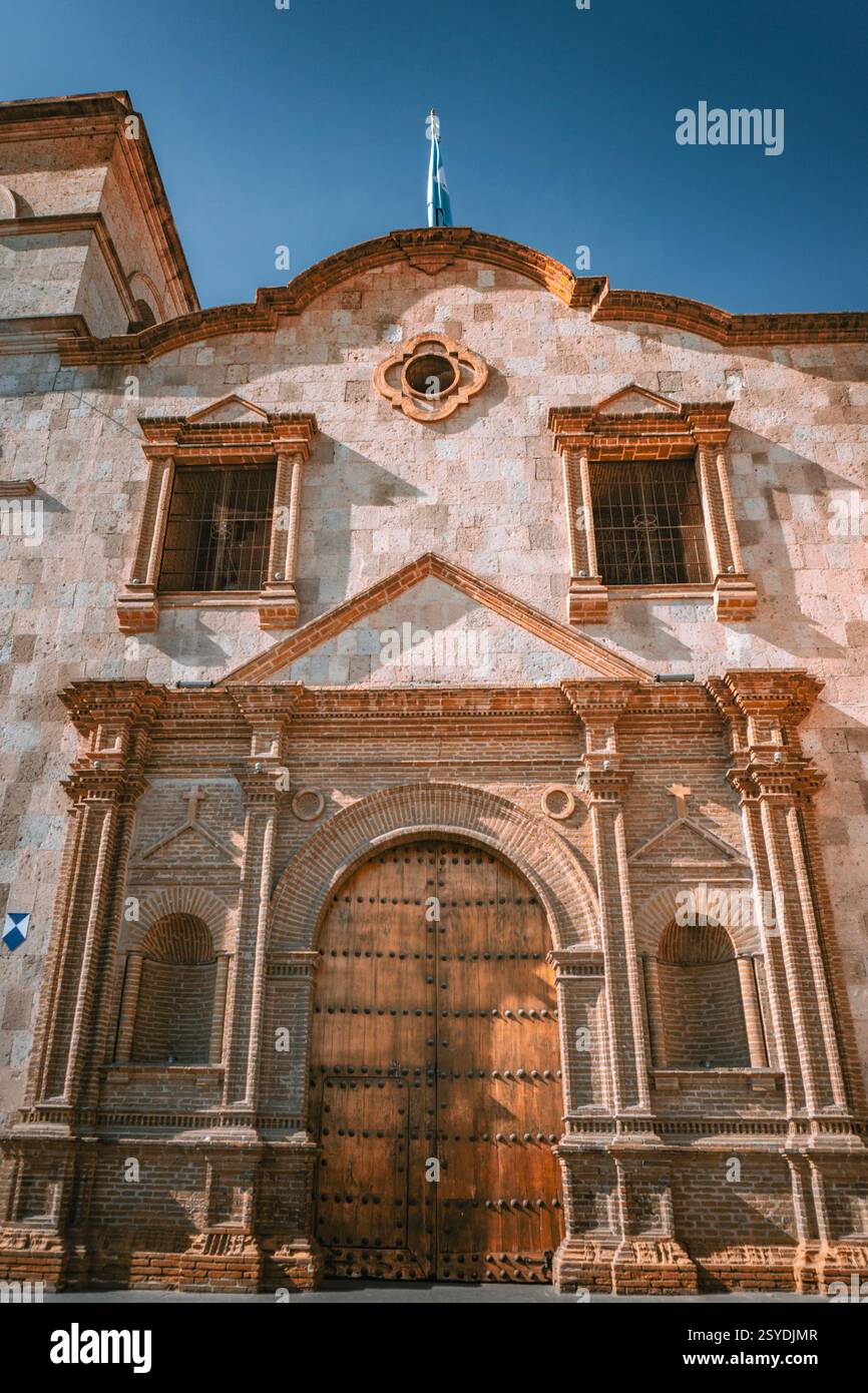 The Iglesia de San Francisco in Arequipa Peru features stunning ...