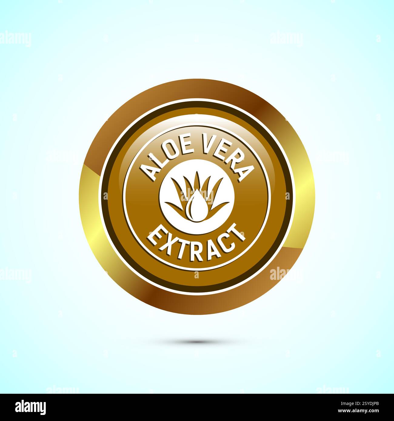 Aloe vera extract icon design illustration. Aloe vera badge label for ...