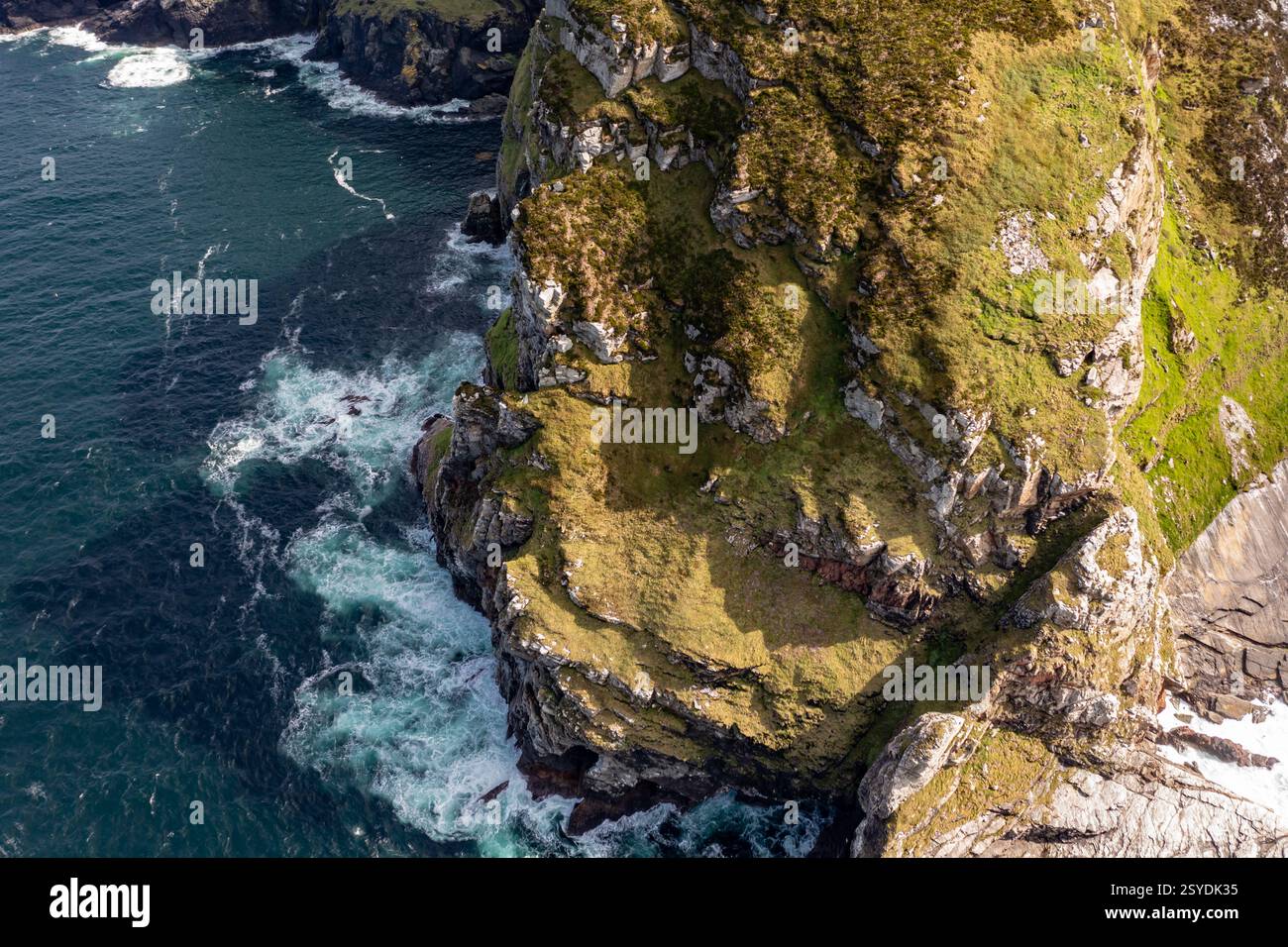 Aerial view of the cliffs of Horn Head at the wild atlantic way in ...