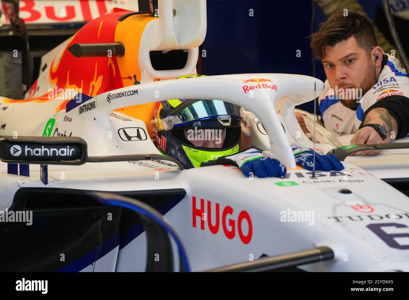 Sakhir, Bahrain. 28 Feb, 2025. Isack Hadjar, during the Formula 1 test ...