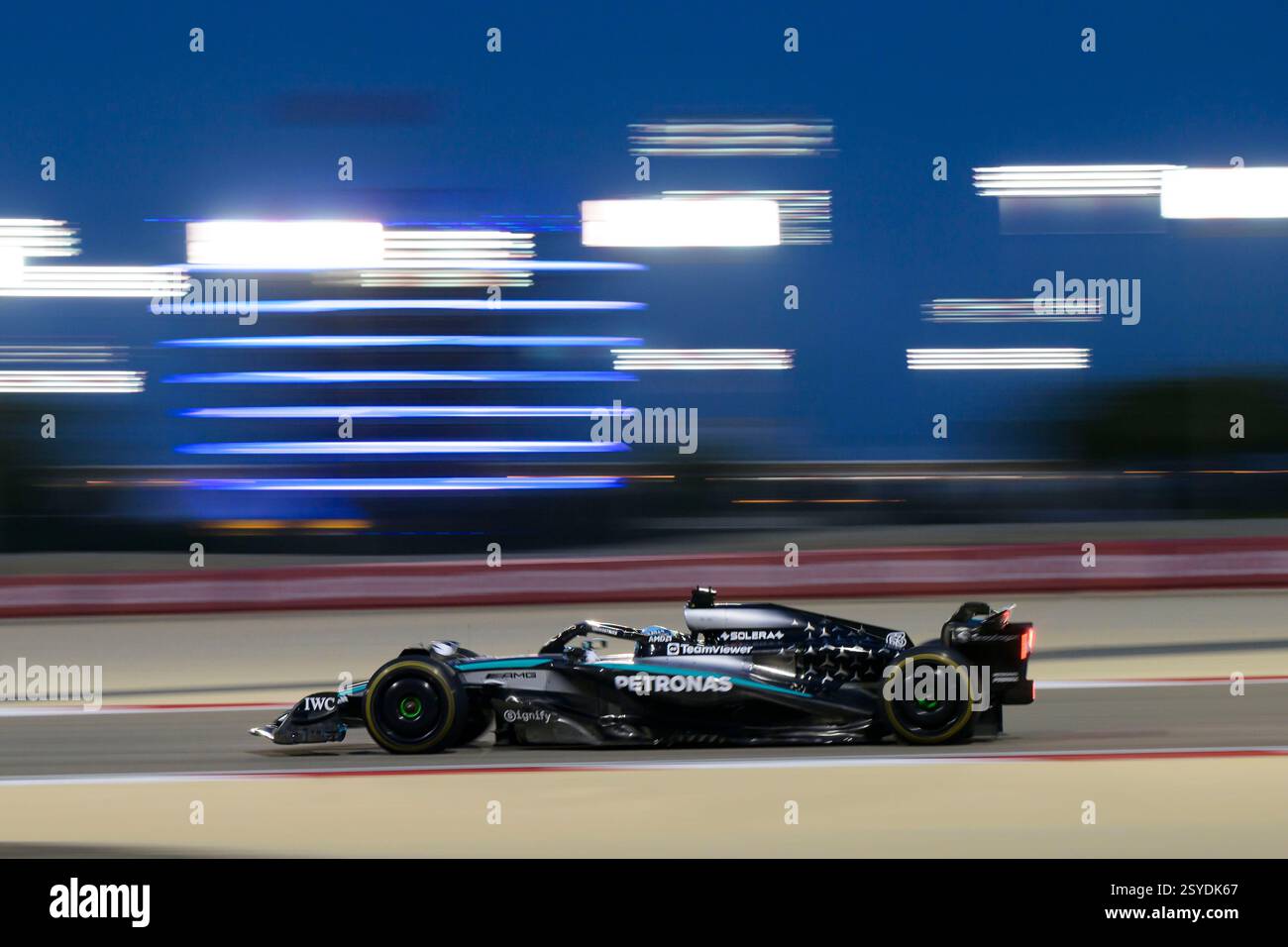 Sakhir, Bahrain. 28th Feb 2025. George Russell of Mercedes-AMG Petronas ...